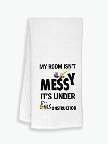 ZJSYXXU Boy's Favorite Toy Mobile Machinery Shop Towels,My Room Isn’t Messy It’s Under Construction Bath Towels Dish Towels Tea Towels Hand Towels,Gifts for Men Teenage Boys Boyfriend Kids Son