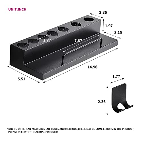 Storage Holder for Dyson Airwrap Curling Iron Accessories Wall Mounted Rack Bracket Stand with Adhesive for Curling Iron Wand Barrels Brushes Diffuser Nozzles for Home Bedroom Bathroom Hair Salon