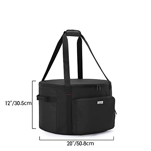 SAMDEW 19-Inch Outdoor Fire Pit Bag and 20lb Propane Tank Bag, Black, Bag Only