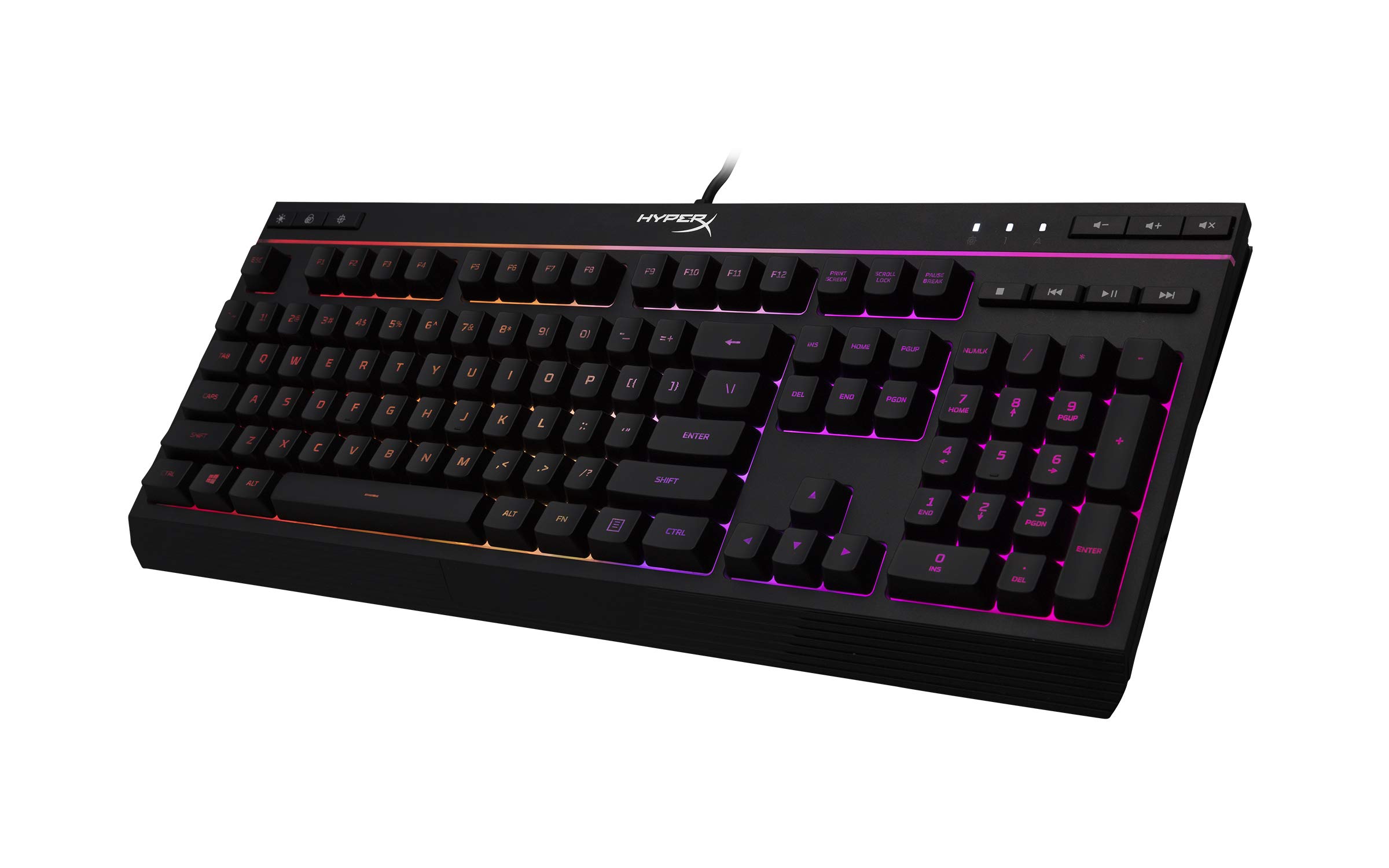 HyperX Cloud II Gaming Headset - 7.1 Surround Sound- Red (KHX-HSCP-RD) with HyperX Alloy Core RGBMembrane Gaming Keyboard Comfortable Black - Bundle
