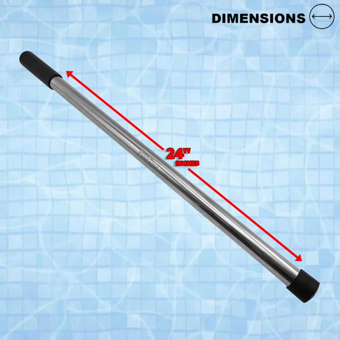 Poolzilla 24" Stainless Steel Installation Rod for Brass Anchors, Easily Install and Remove Spring for Pool Opening and Closing