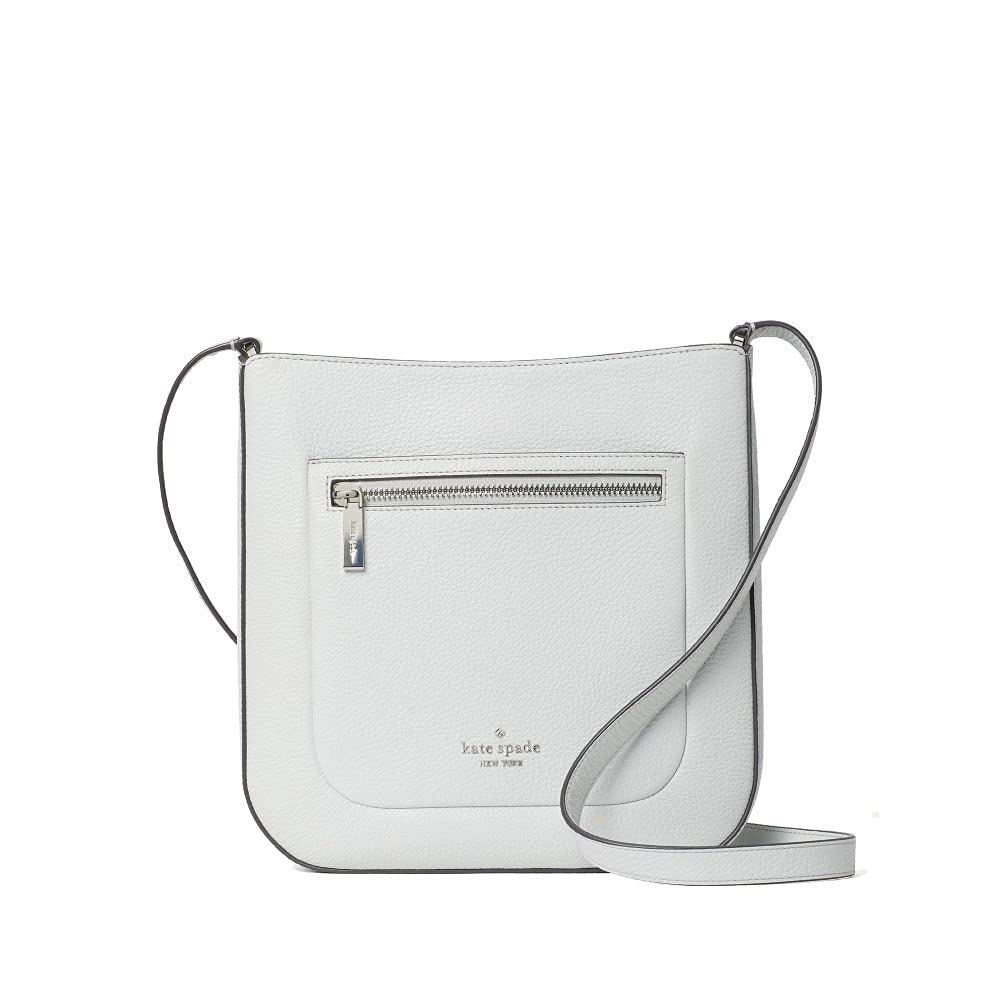 Kate Spade New York Womens Leila Leather Pebbled Crossbody Handbag Gray O/S