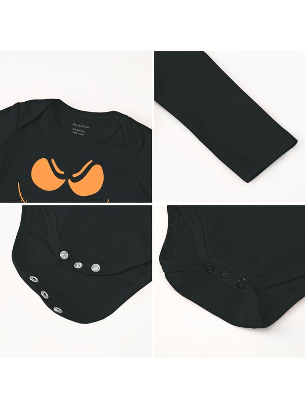 St Patricks Infant Girls 100% Cotton Cute Irish Four Leaf Clover Long Sleeve Bodysuit Clover Onesie Green 6-9 Months