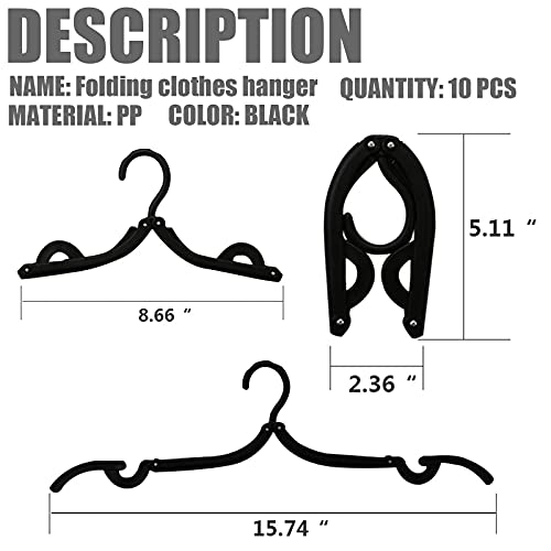 Travel Hangers, Set of 10, Lightweight and Portable Clothes Hangers for Business Trips and Vacations