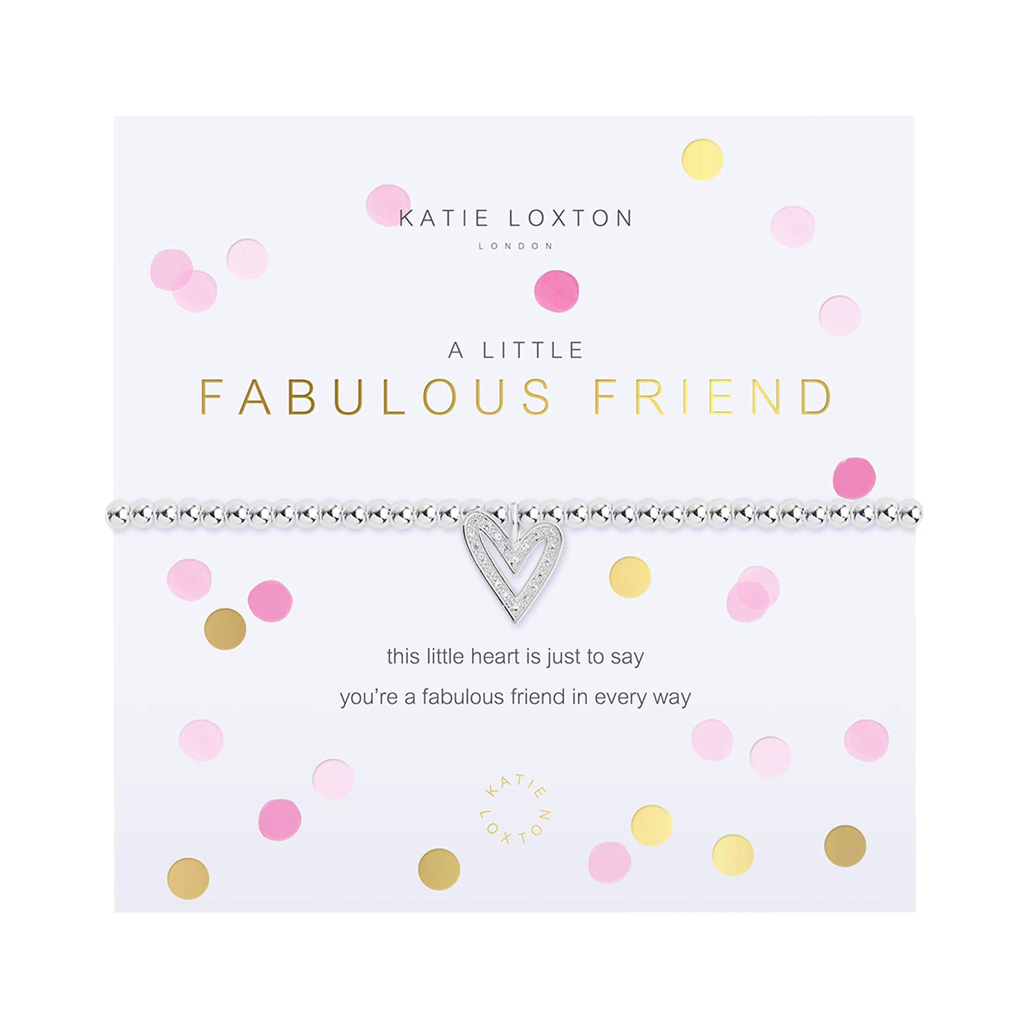 KATIE LOXTON a Little Confetti Fabulous Friend Womens Stretch Adjustable Band Fashion Charm Bracelet