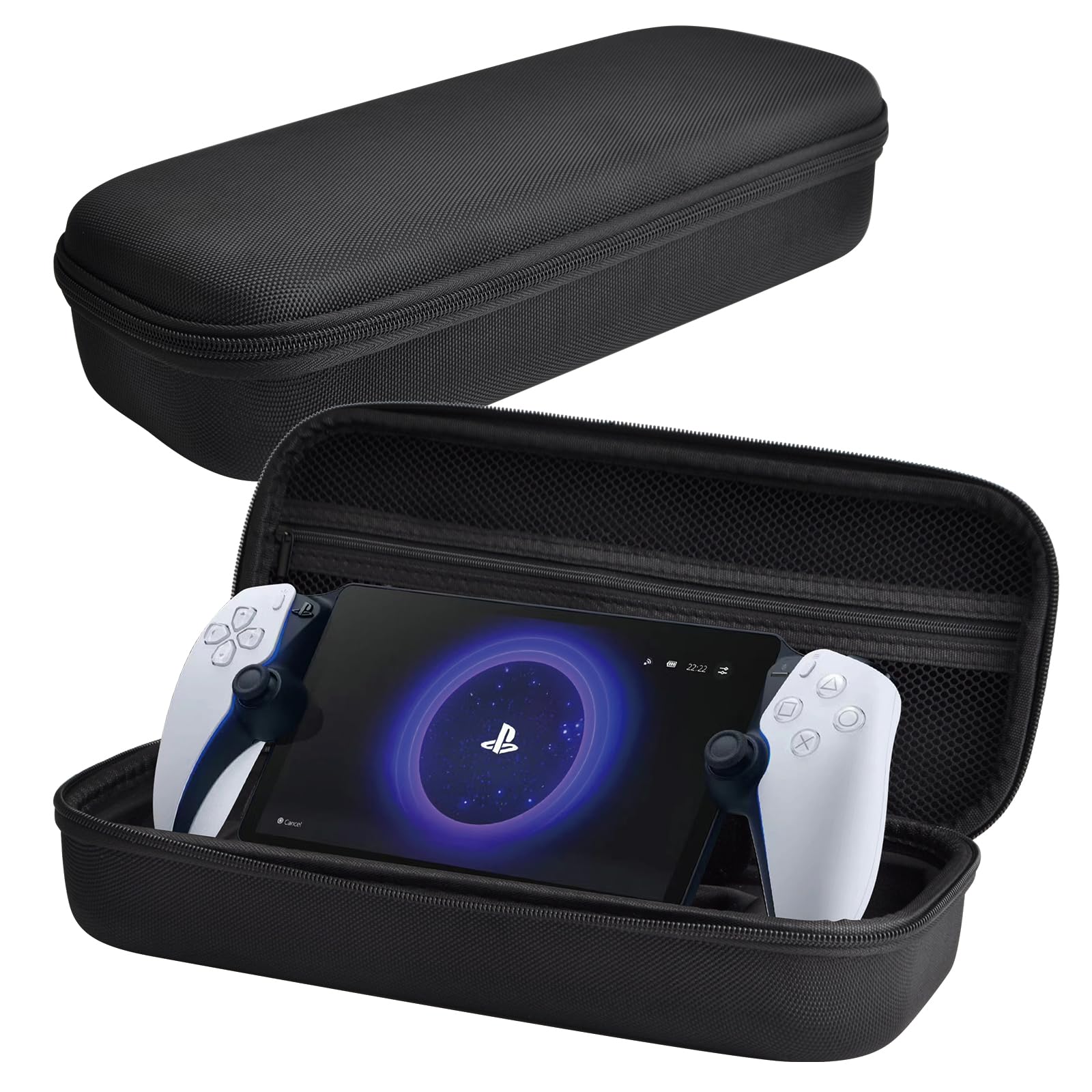 Hounyoln Case for PlayStation Portal Remote Player, Carry Bag Fits PlayStation Portal Remote PS5 -Built-in Stand Design / Shockproof Anti-Scratch (Black)