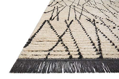 Loloi Chris Loves Julia x Alice Cream/Charcoal 7'-9" x 10' Area Rug