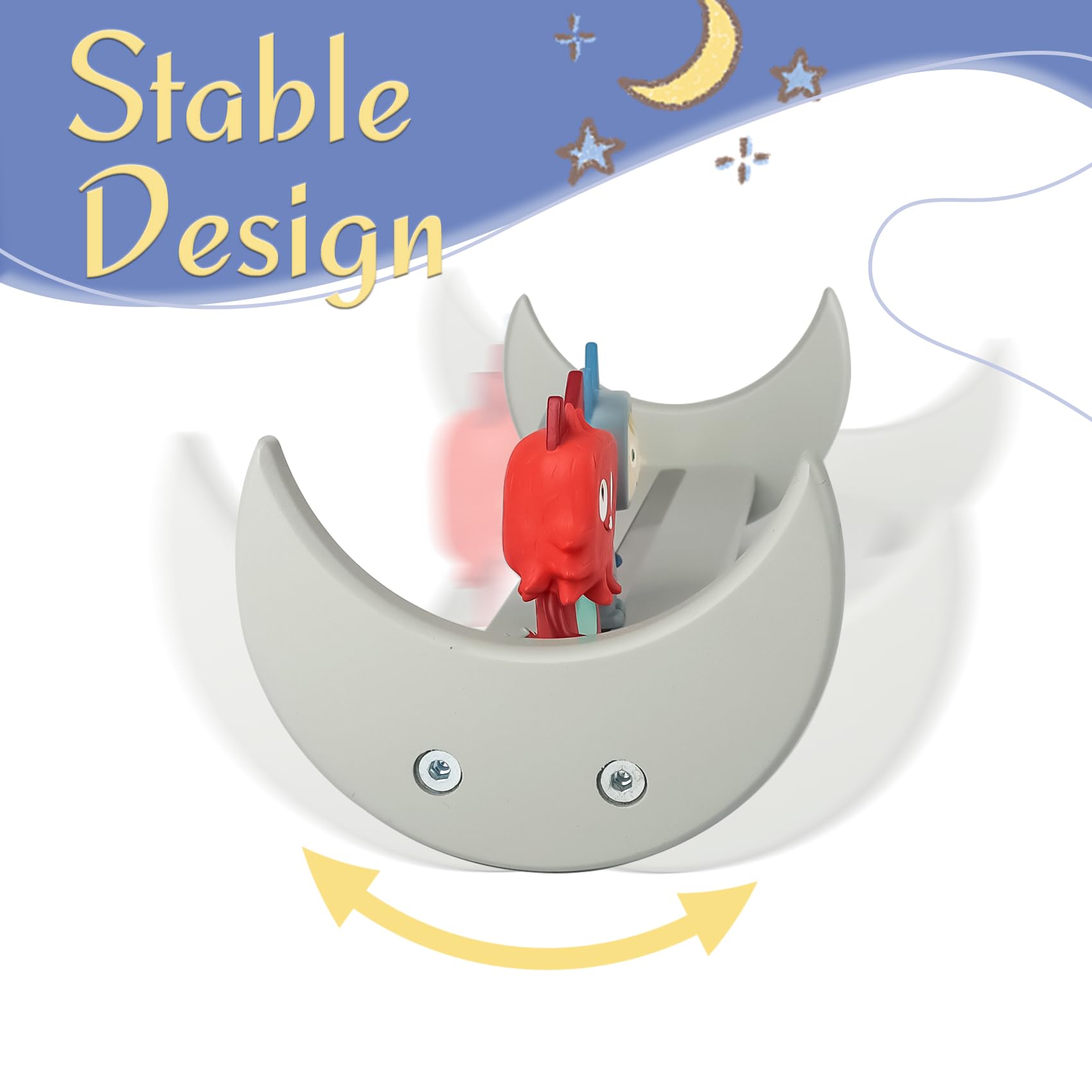 Taladad for Tonie Shelf,Tonies Storage for Creative Tonies Magnetic Wall Shelf for Tonie Figures,Wooden Hanging Shelf for Kids