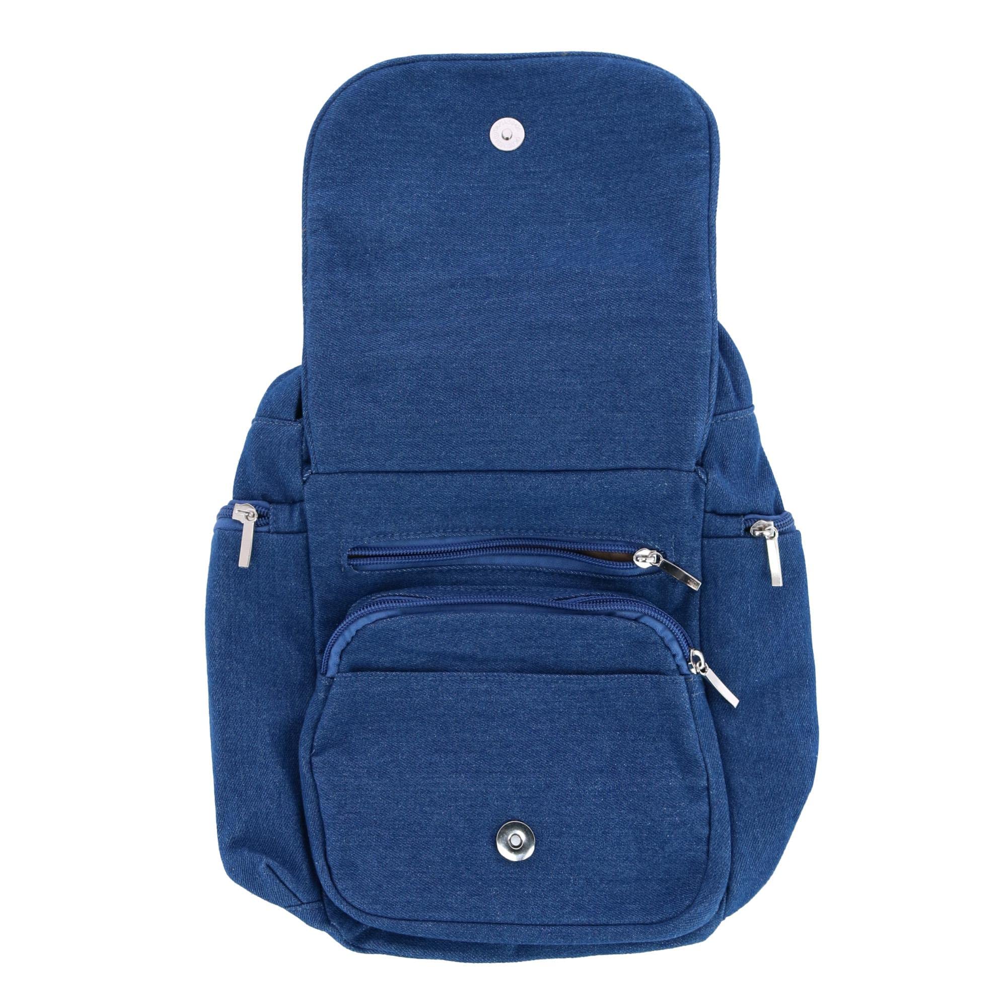 Organizzi Women's RFID Denim Crossbody Handbag, Denim Blue