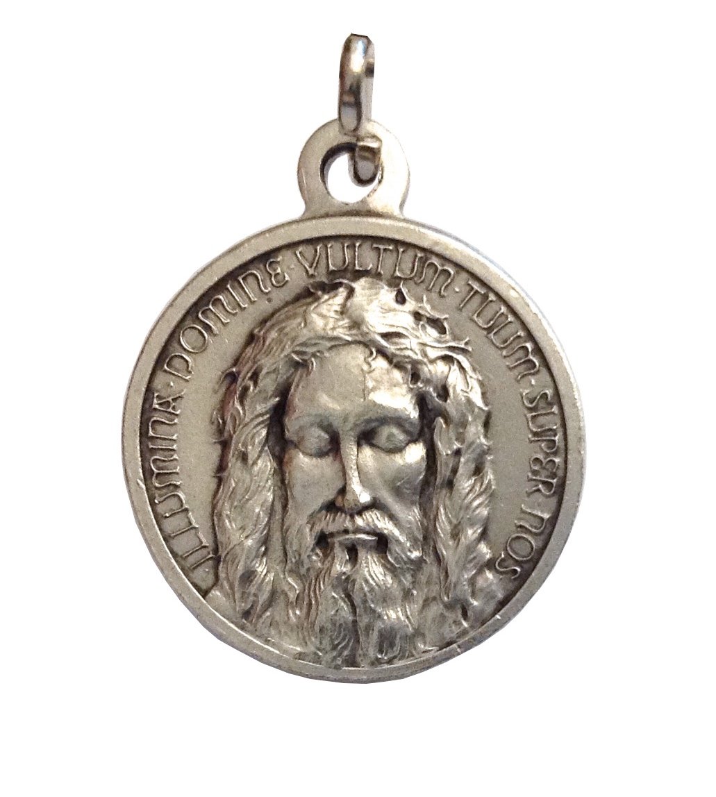 I G J The Holy Face Shroud of Jesus Christ Medal - Real Italian Masterpiece (Holy Face Medal with Cord)