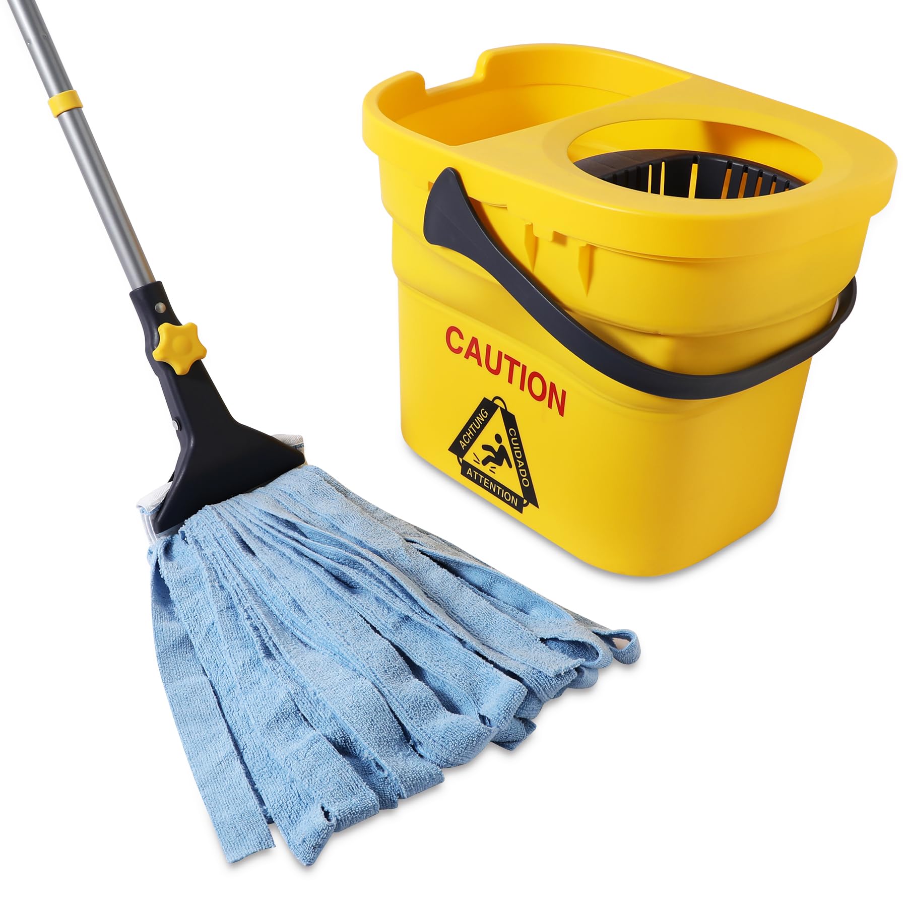 Yocada Looped-End Microfiber Cloth Mop Replacement Head Refill Heavy Duty Microfiber Commercial Industrial Grade Floor Cleaning 3PCS