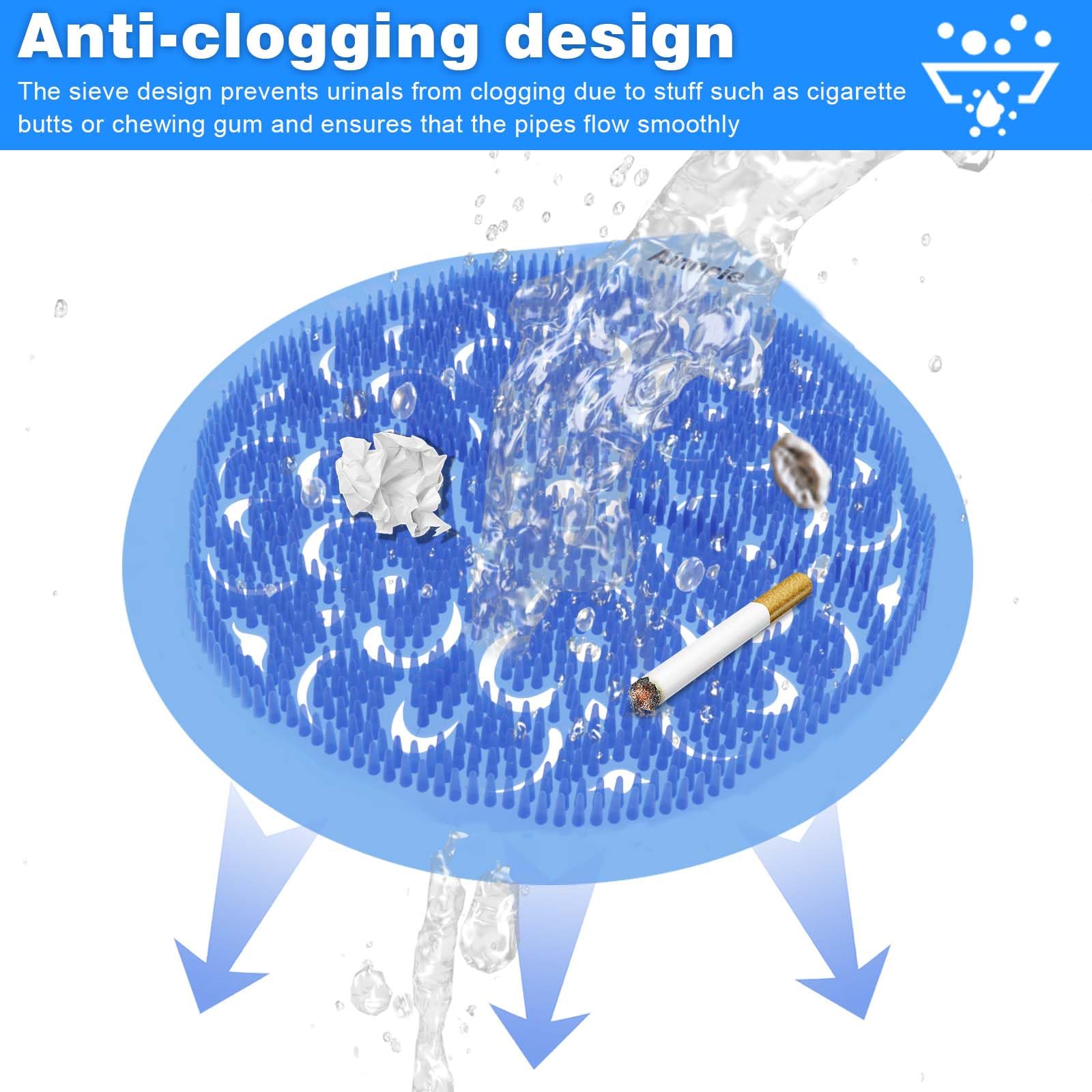 Urinal Screen Deodorizer 50 Pack,Urinal Cakes Deodorizer Anti-Splash Urinal Screens for Urinals in Restrooms, Restaurants, Office, Schools (25 Blue+25 Orange)