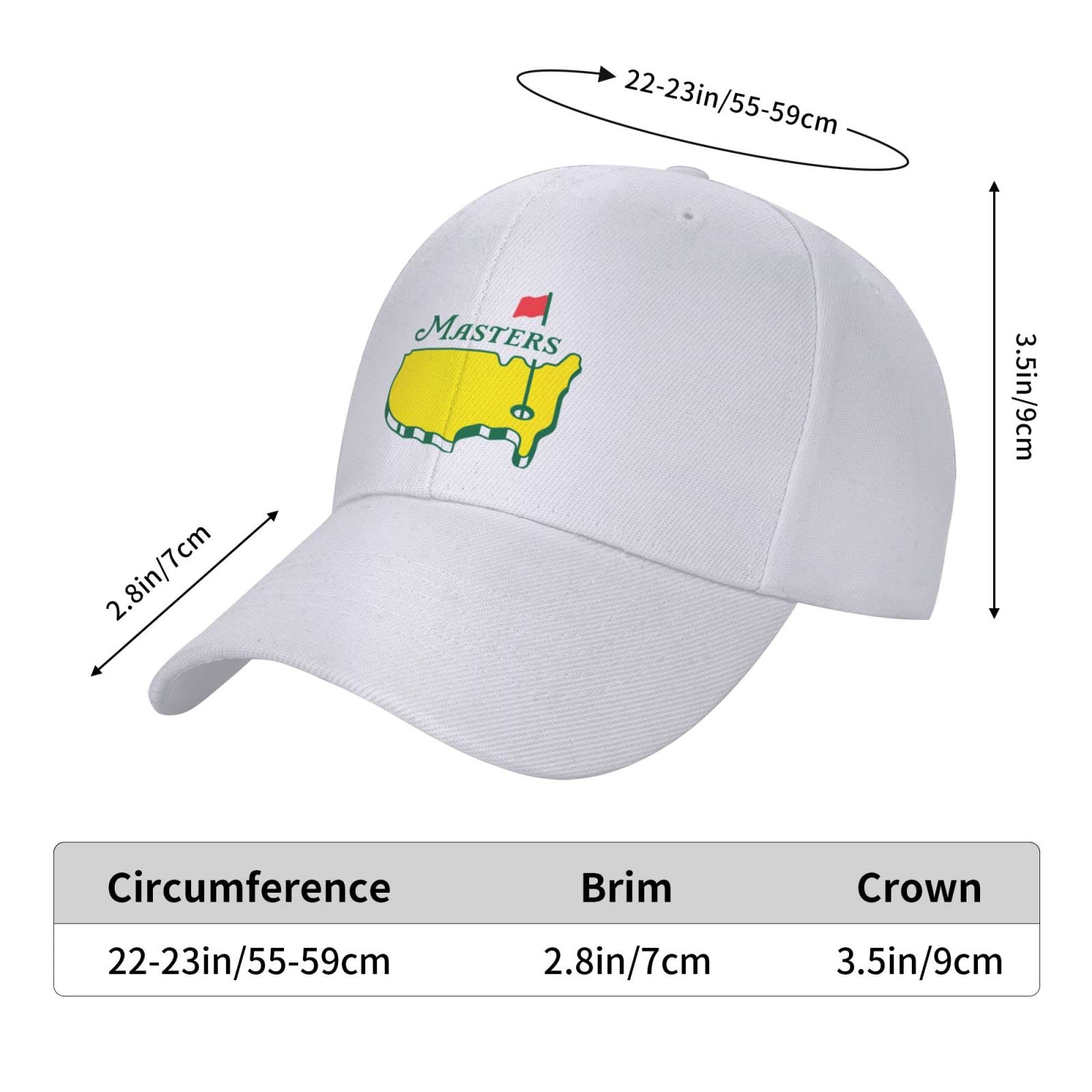 Masters Tournament Augusta National Golf Baseball Caps Trucker Hat Player Hat Cap Men Women Breathable Hat Ponytail Cap White