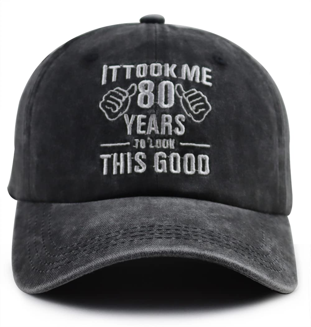 Nxizivmk 80th Birthday Decorations for Women Men, 80 Years Party 2024 Retired Hat, Adjustable Embroidery Vintage 1944 Baseball Cap, Funny Retirement Gifts for Dad Mom Grandpa Grandma