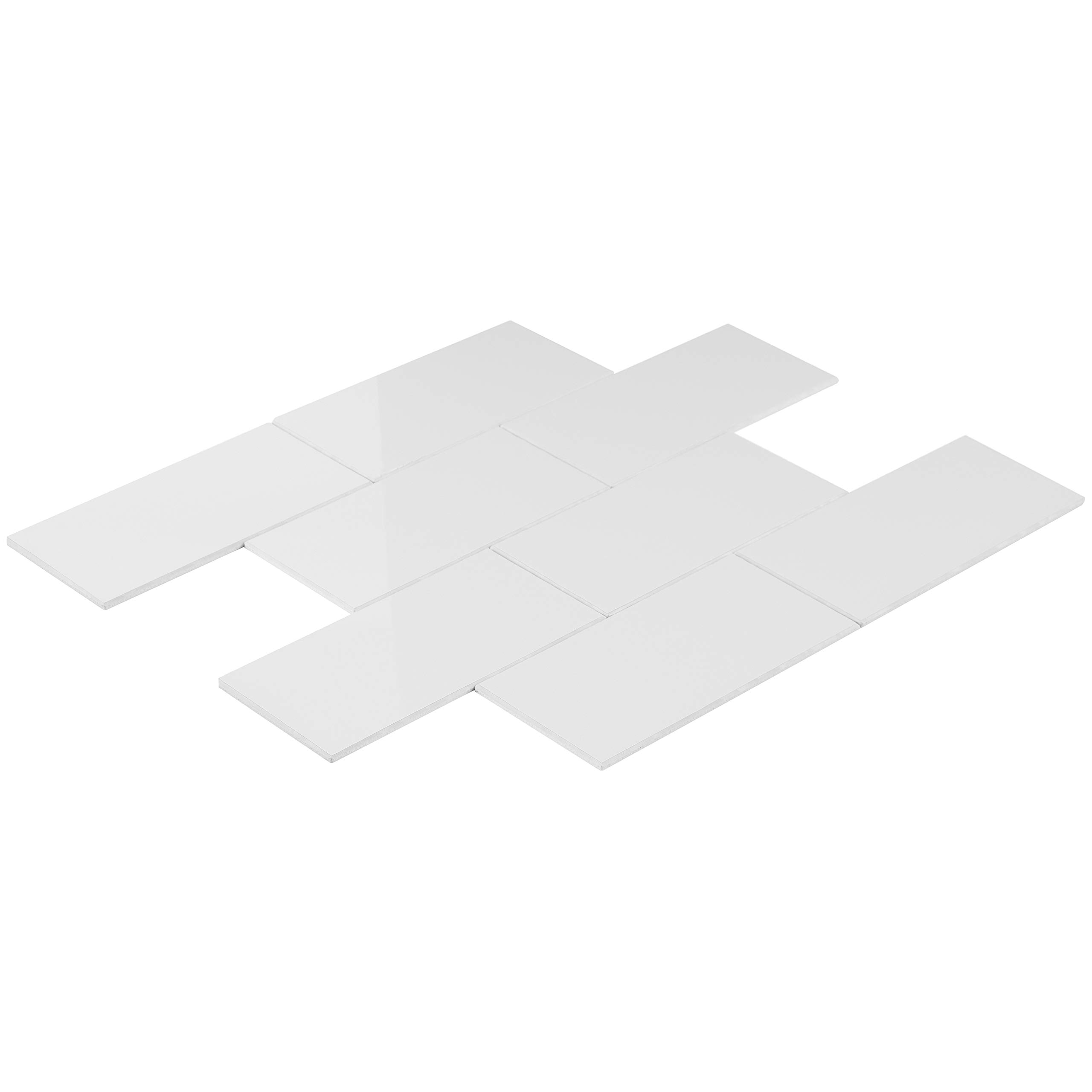 Luxe Core Subway White 12 in. x 12 in. SPC Peel and Stick Kitchen, Bathroom, Backsplash Tile (1 Sq. Ft. / Sheet)