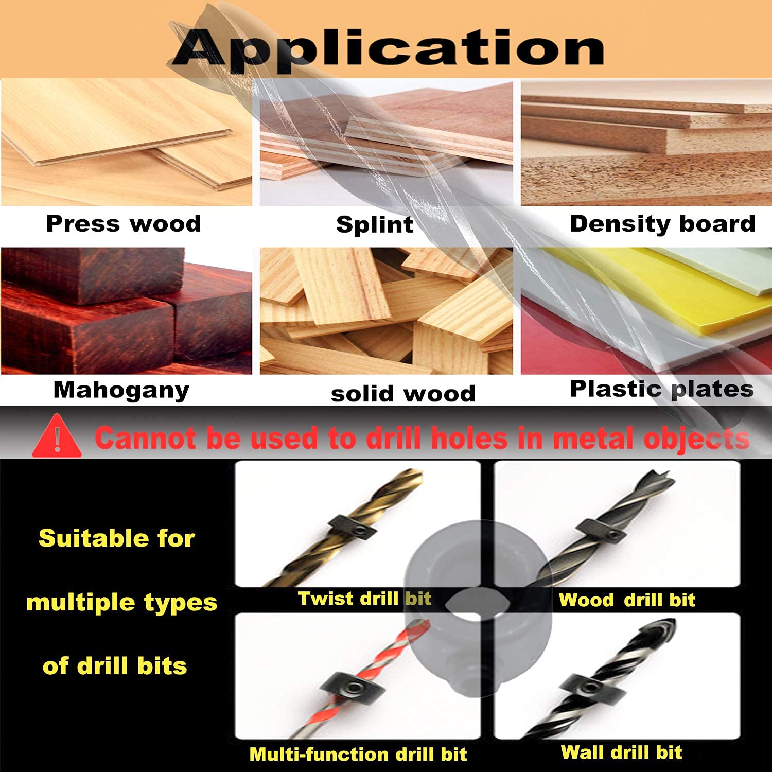QISF 16Pcs Brad Point Wood Drill Bit 3/4/5/6/8/10/12mm Wood Working Drill with 3-12MM Center Point and Stopper Perfect for Woodworking Carpentry Drilling