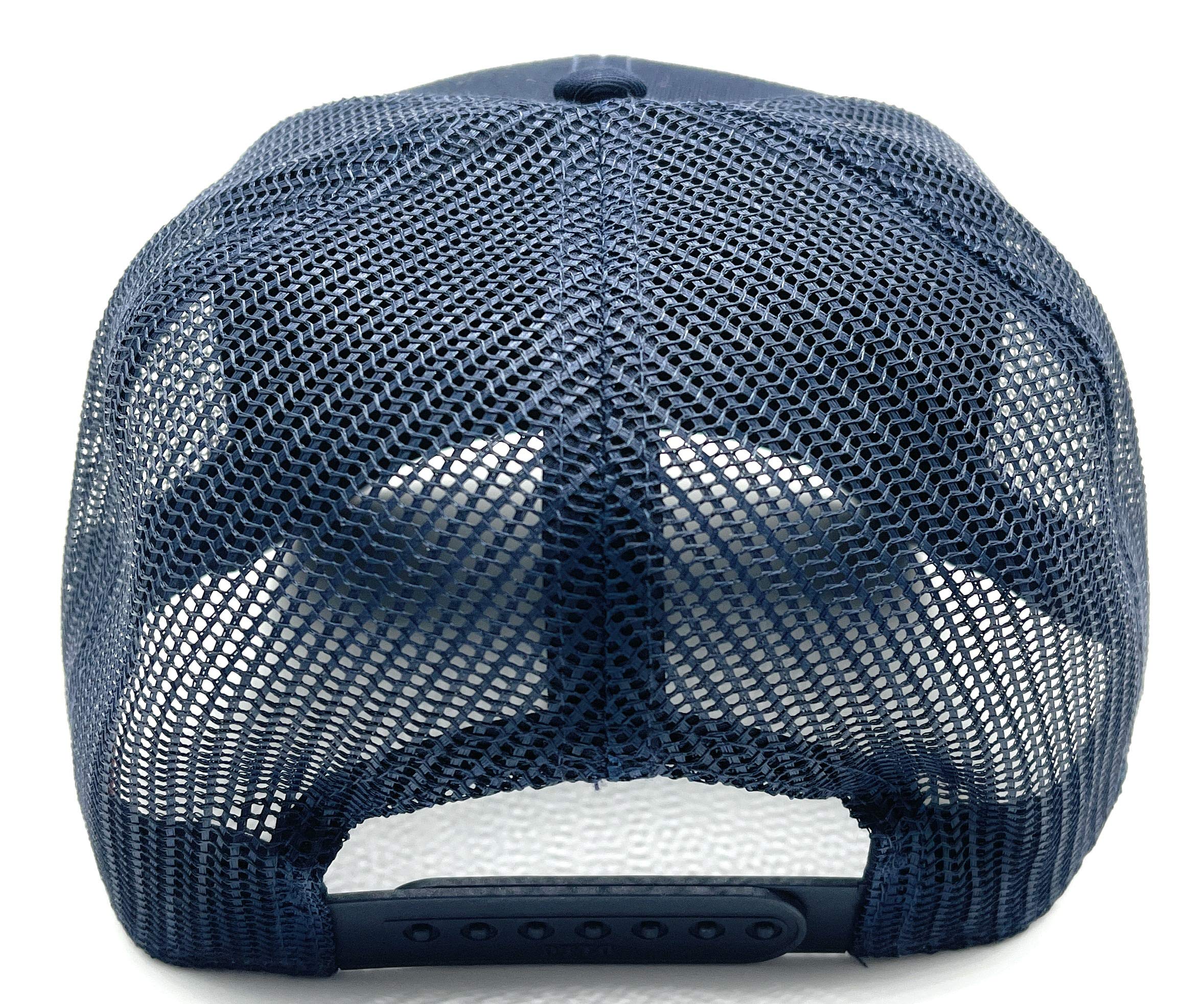 Infinite Hats US Navy Veteran Patch Mesh Adjustable Baseball Cap (Navy)