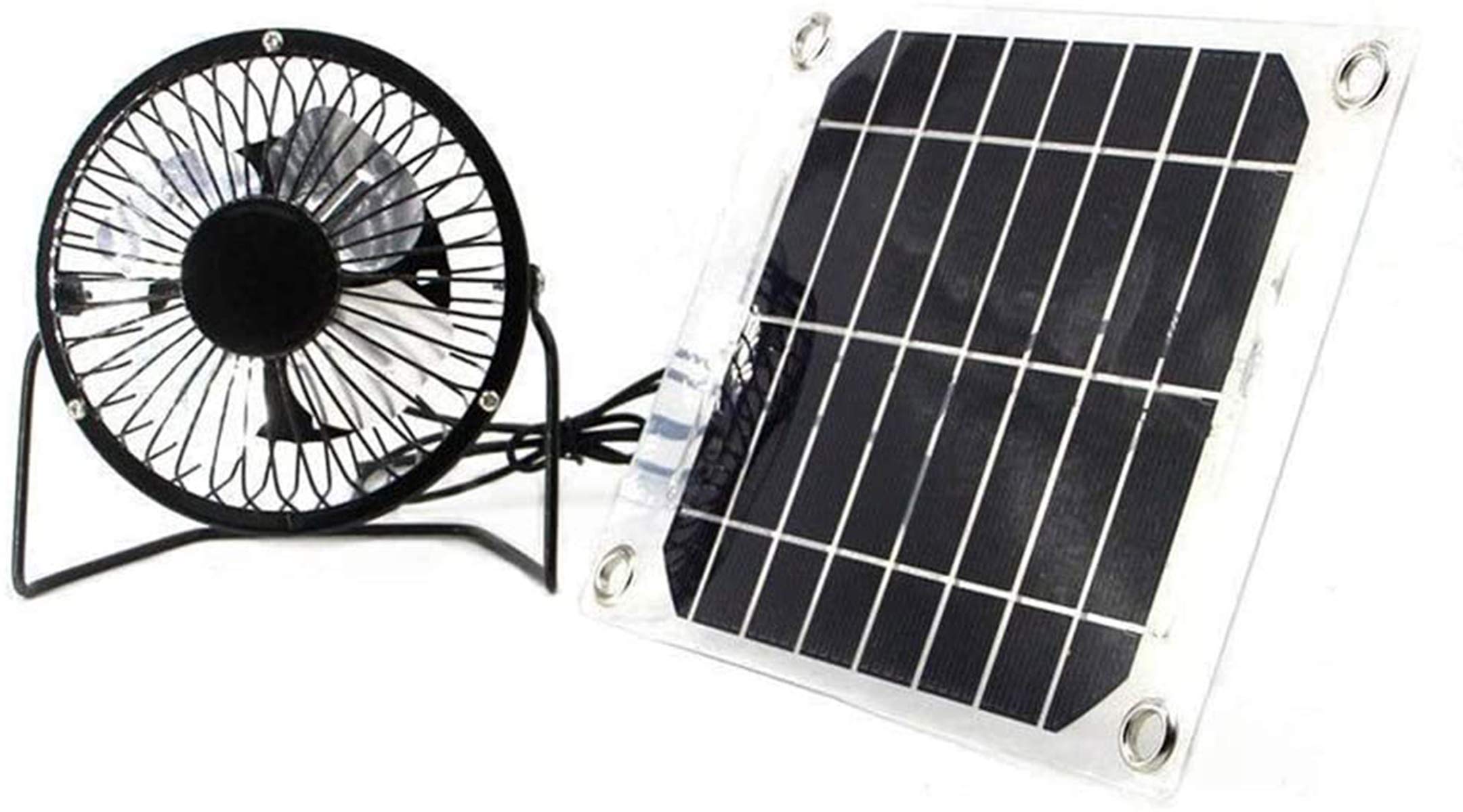 solar Ventilator Solar Fan 6W 4 inch Free Energy for Greenhouse Motorhome House Chicken House Outdoor Home Cooling Chicken coop USB fan