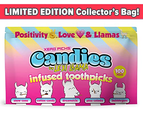Xero Picks - Infused Flavored Toothpicks for Long Lasting Fresh Breath - Variety Packs (Candies, 5 Pack)