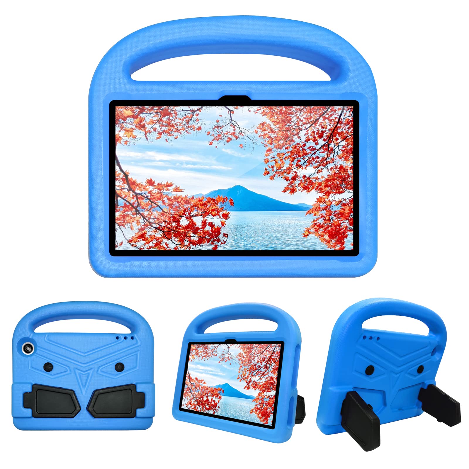 Kindle fire HD 8 Kids Case (Fits 2018 2017 2016 Version, 8th/7th/6th Gen), UGOcase Kids Friendly Kids Case for Fire HD 8 inch Tablet (6th & 7th & 8th Gen Tablet, 2016 & 2017 & 2018 Release), Blue