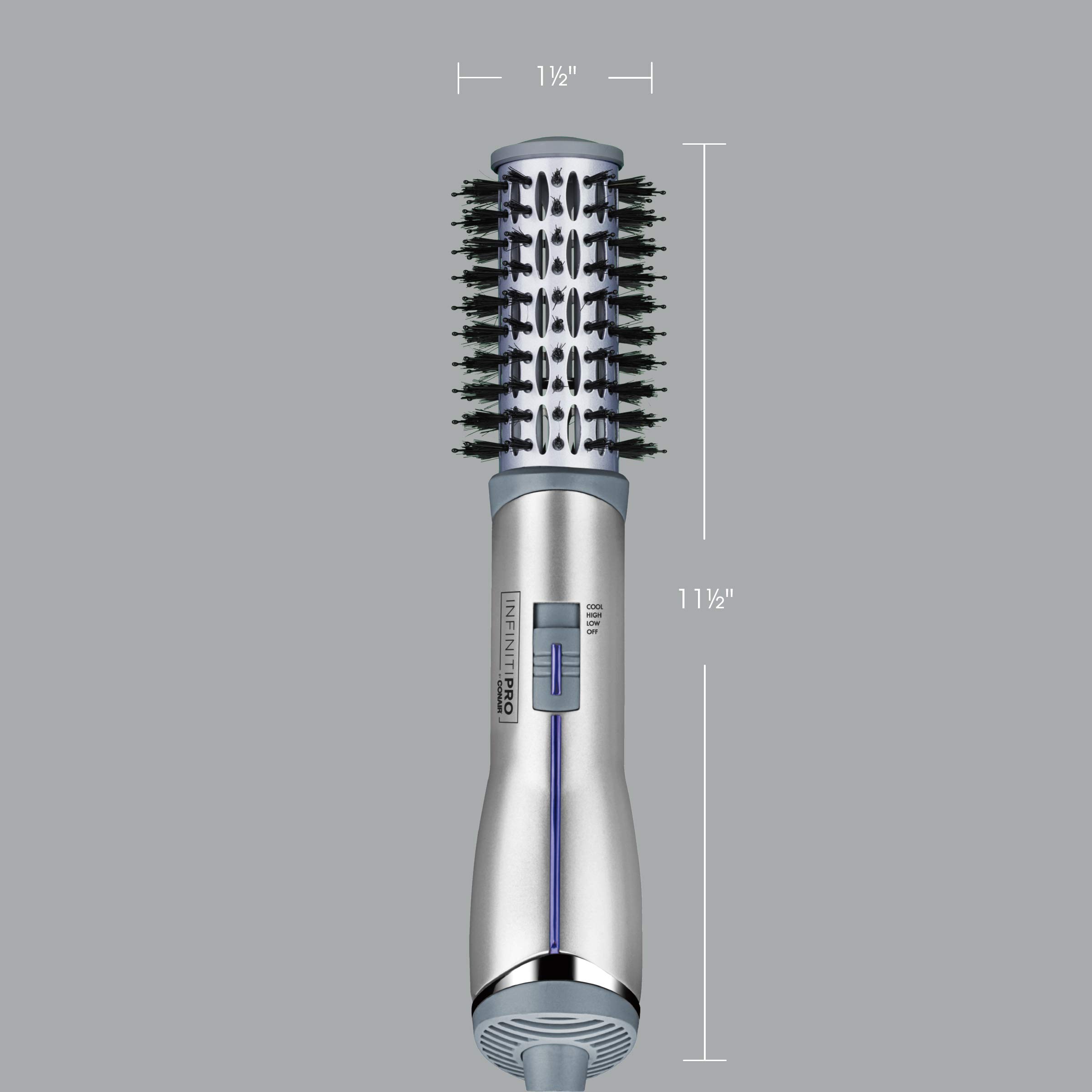 INFINITIPRO BY CONAIR Titanium Ceramic Hot Air Brush, 1 1/2-Inch Hot Air Styling Brush