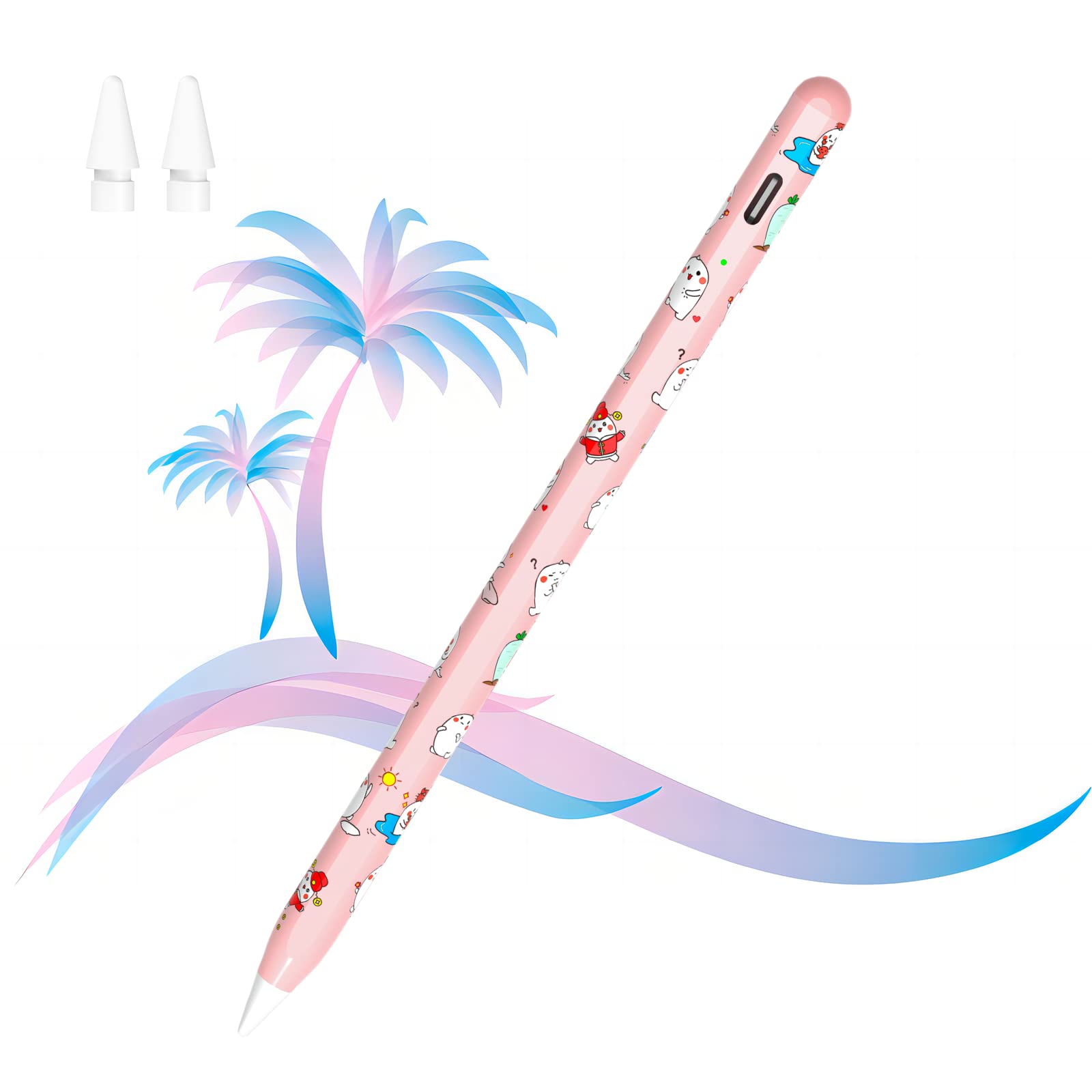 Stylus Pen for iPad,Compatible with Apple iPad 2018 and Later, iPad Pro 11&12.9 inch, iPad 6/7/8/9th, iPad Mini 5/6, iPad Air 3/4/5 Gen(Pink)