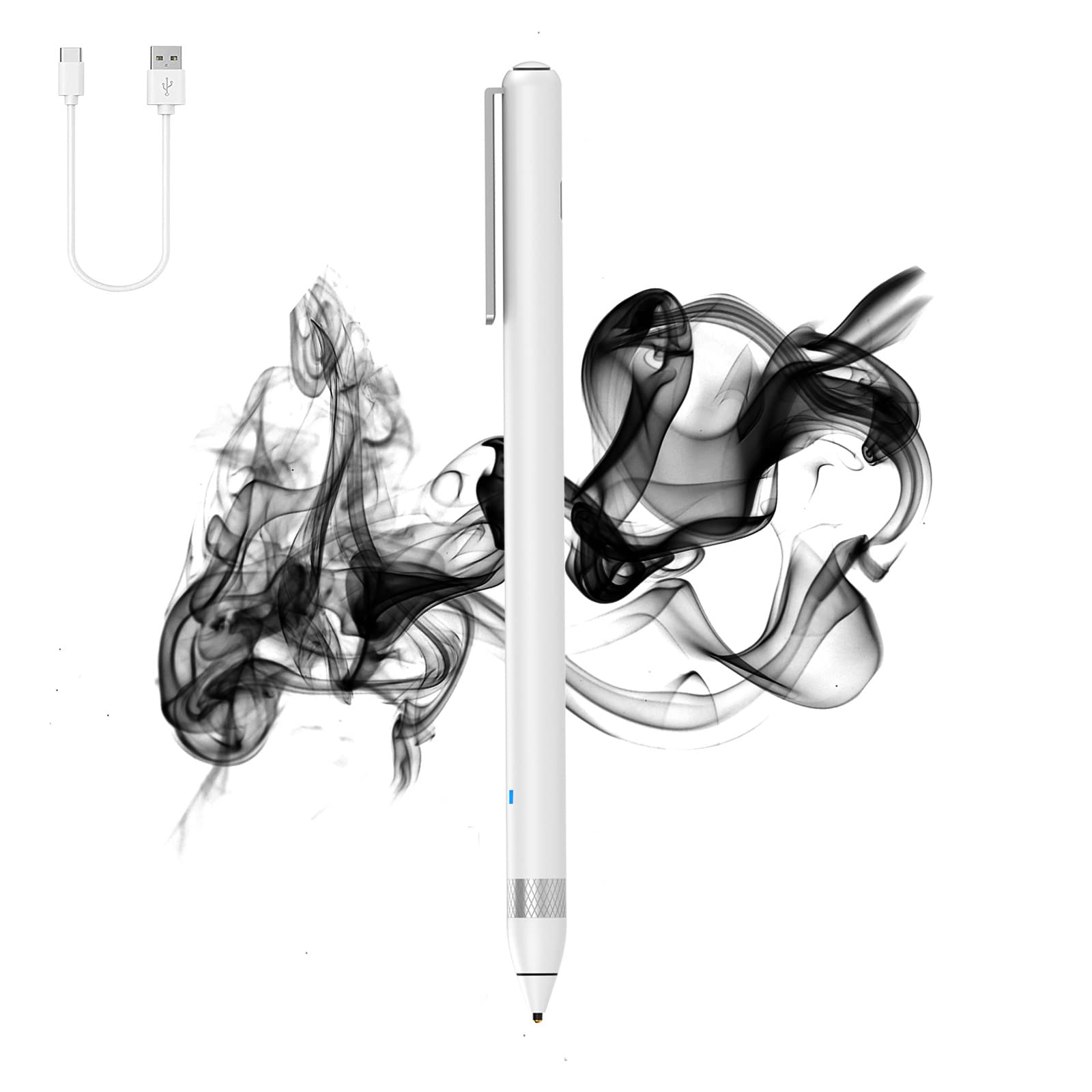 Stylus Pens for Touch Screens,Active Stylus Pen for iPad 1.4mm Ultra Fine Tip iPhone Stylus Writing&Drawing Compatible with iPad/Pro/Air/iPhone/iOS/Lenovo/Tablet and Other Touch Screen Devices(White)