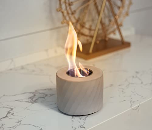 Portable Fireplace Tabletop Fire Pit - Rubbing Alcohol Fire Bowl for Indoor and Outdoor use, Diameter 4.9 in x Height 3.8 in 3.1Lb with Fire Extinguishing Cover and Bottom Felt Pad