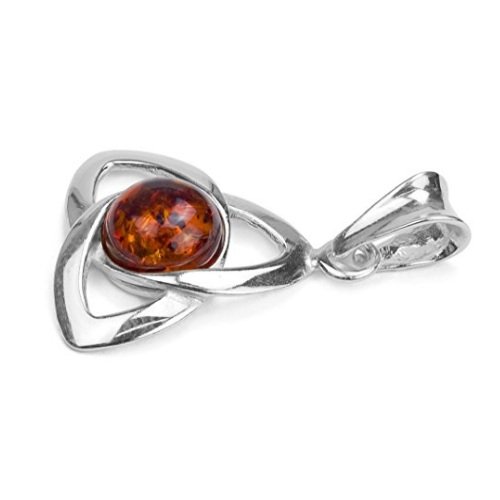 Ian and Valeri Co. Amber Sterling Silver Celtic Pendant