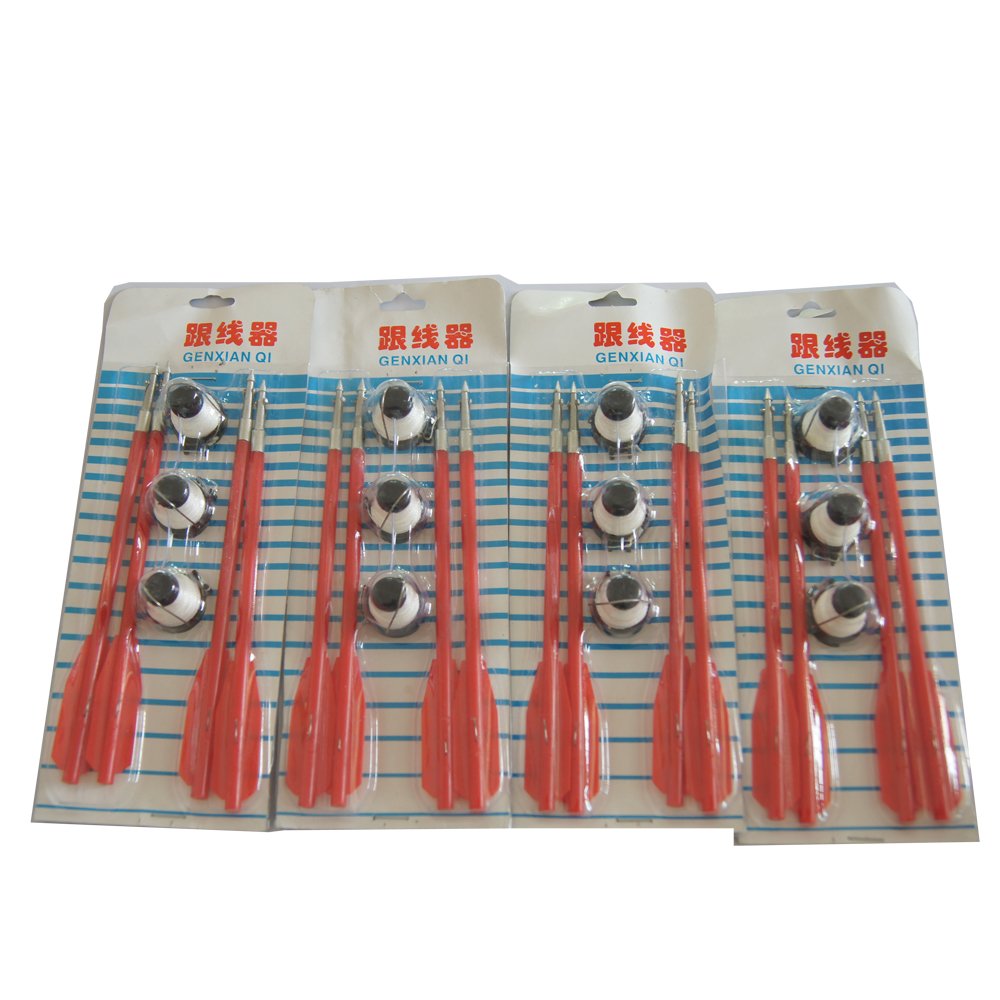 JIEXI HWYP Metal Crossbow Bolts for Fishing with Fishing Line Wheel Set Pack of 4 (red)