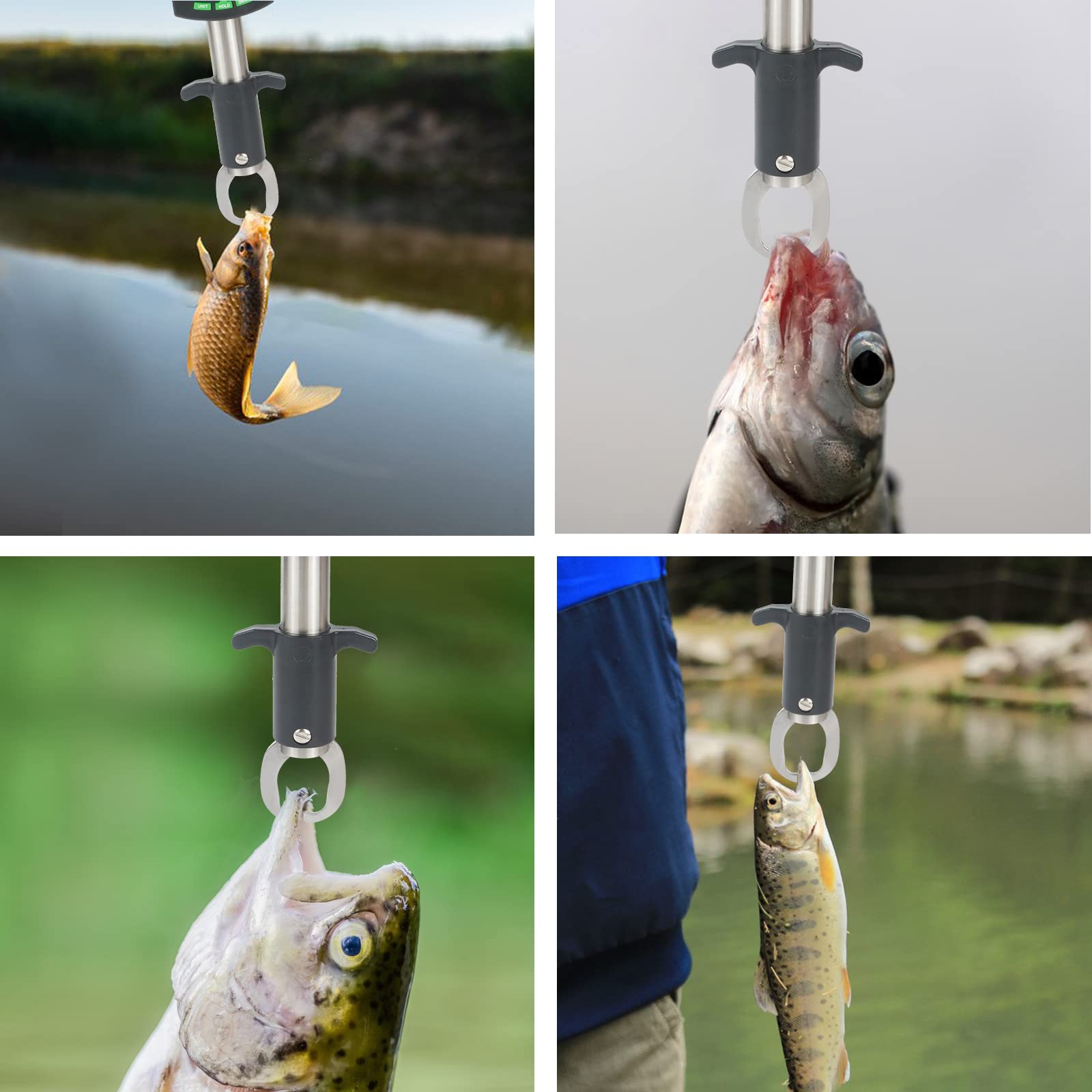 MAVRICMANN Fish Scale, Fish Gripper with Digital Scale, Waterproof Fish Lip Gripper with Measuring Tape, Fishing Gifts for Men