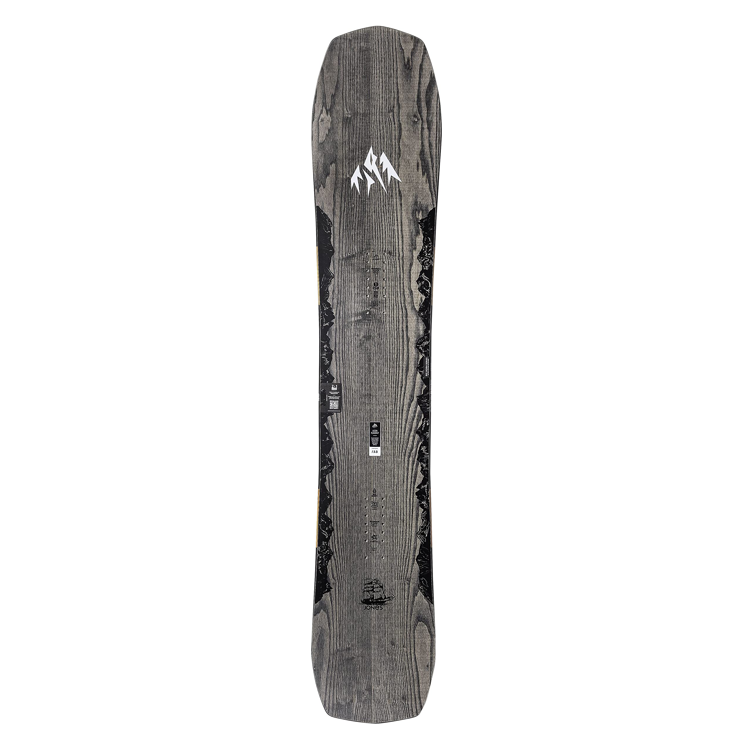 JONES Snowboards Ultra Flagship Snowboard, Directional Freeride, 162cm Wide, Big Horn Series