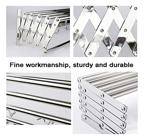 XMCX Folding Laundry Drying Rack- Wall Mounted Clothing Shelf for Shirts Pants Towels Shoes Garments Hanging Hanger Easy Storage (Size : 100cm/39.4in)