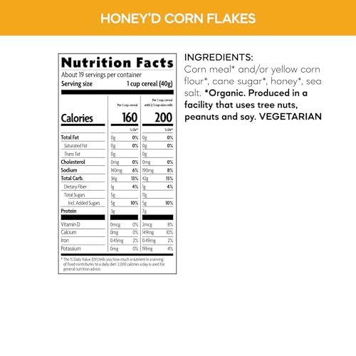Nature's Path Organic Honey'd Corn Flakes, 10.6 Ounce (Pack of 1)