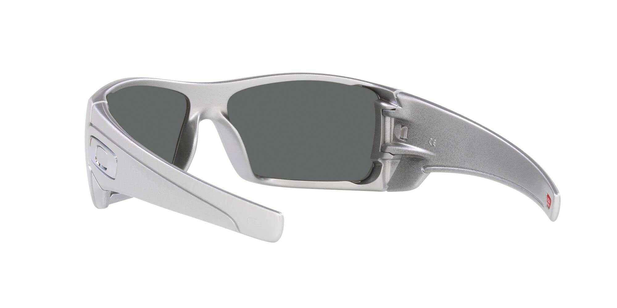 Oakley Men's OO9101 Batwolf Rectangular Sunglasses, X Silver/Prizm Black Polarized, 27 mm