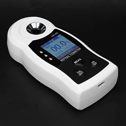 Sugar Meter, Electronic Instruments Sensitive Response Accuracy Sugar Tester with 1 X Instruction Manual for Food for Fruit Grower for Beverage