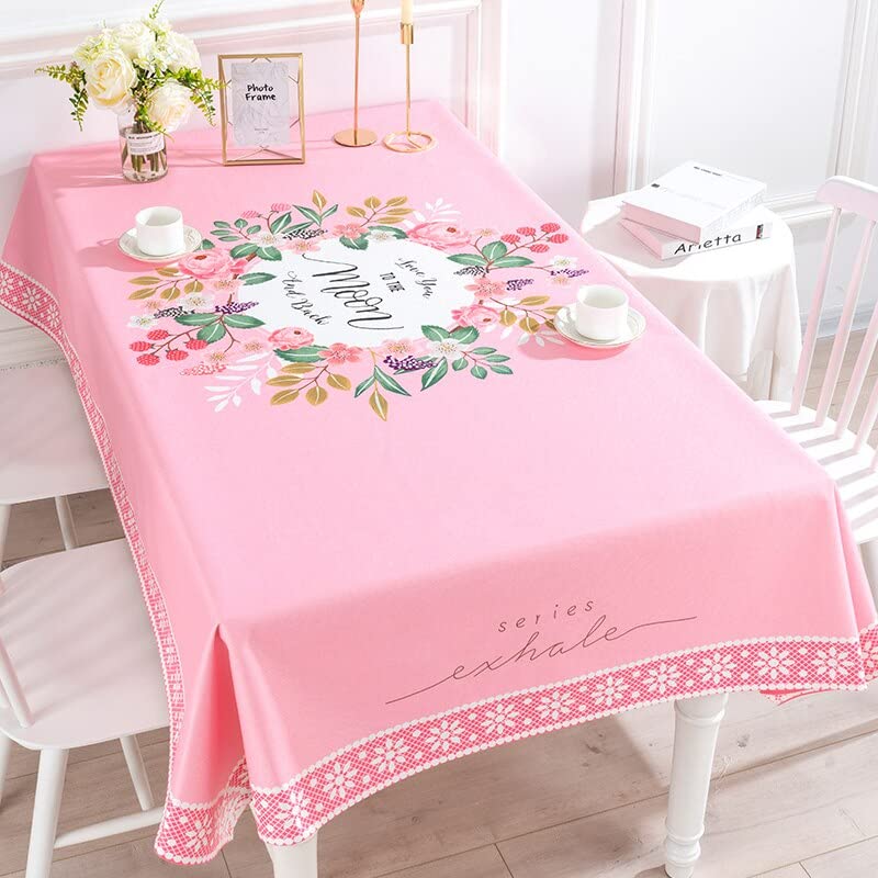 Nordic Ins Rose Flower Tablecloth Small Fresh Coffee Table Table Cover Household Rectangular Table Cover A11 140x210cm