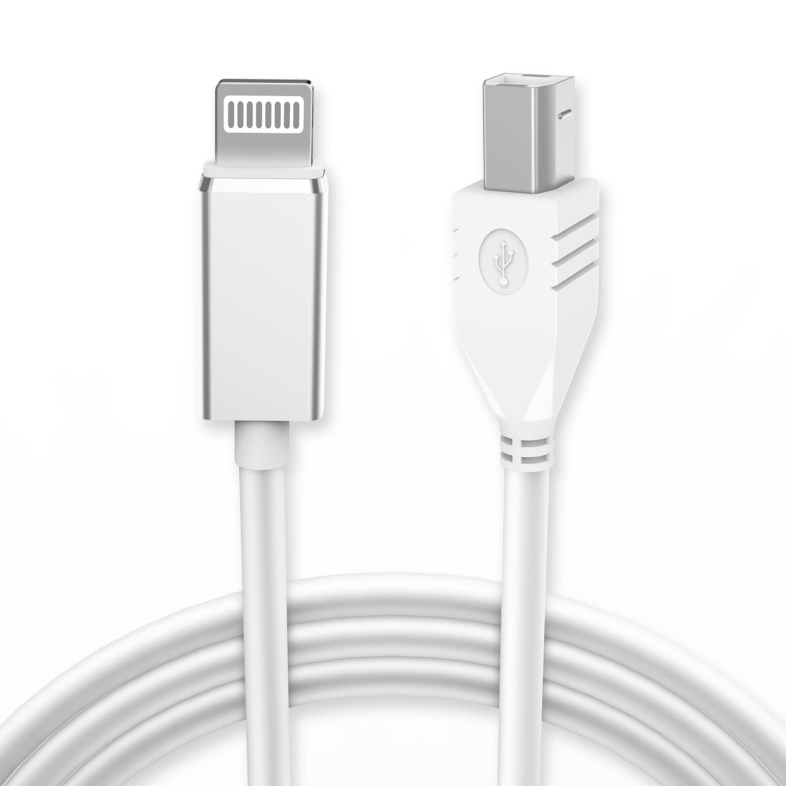 Lightning to MIDI Cable for iPad/iPhone, [Apple MFi Certified] USB - B Midi Cord for Midi Controller, Electronic Music Instrument, Piano, Midi Keyboard, Recording Audio Interface, USB Microphone
