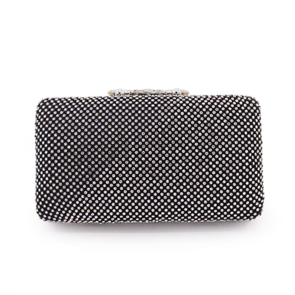 Kingluck Rhinestones with crown Special Ocassion wedding handbags/Evening Clutches(silver)