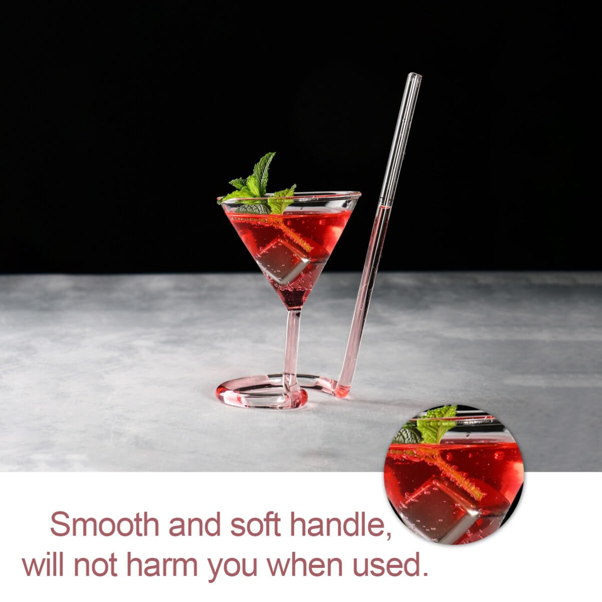 Kichvoe glass wine decanter milk cup cocktail glass built in straw martini gin Vampires Cocktails Wines Glasses whiskey cup wine goblet glasses drinking cup to rotate coffee cup