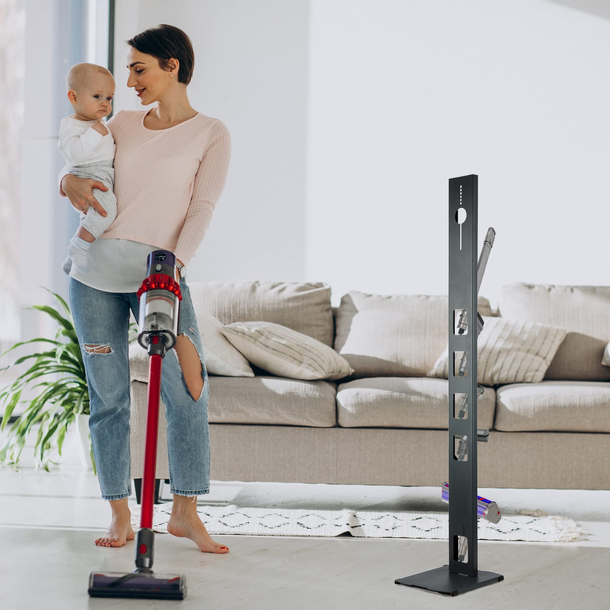 ibrush Docking Station for Dyson V15 V12 V11 V10 V8 Dyson Attachment Accessory Holder, Standing Docking Station for Dyson V Series and DC Series