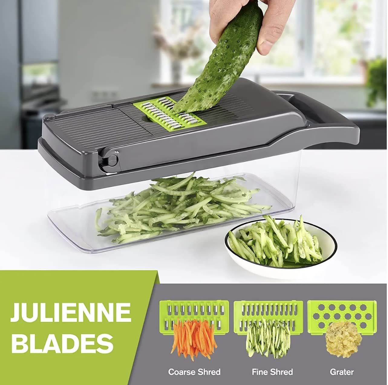 INFINITYWASAI All-in-1 Vegetable Chopper, Onion Chopper, Mandoline Slicer & Cheese Grater and Veggie Dicer