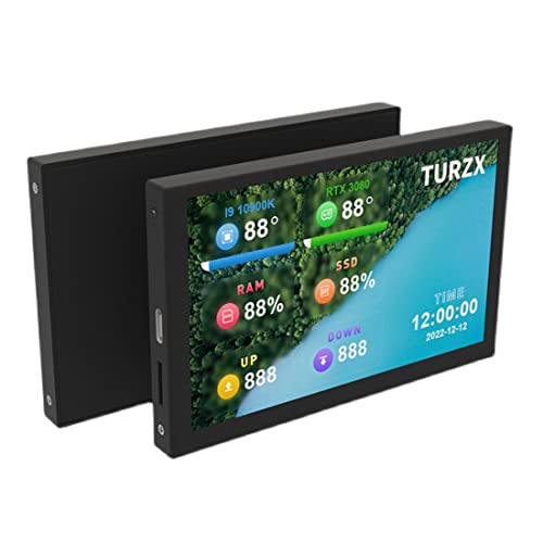 sunnei 5 Inch IPS LCD Monitor Mini Computer Monitor Secondary Screen USB Dynamic Display Sub-Screen Free Drive AIDA64, White