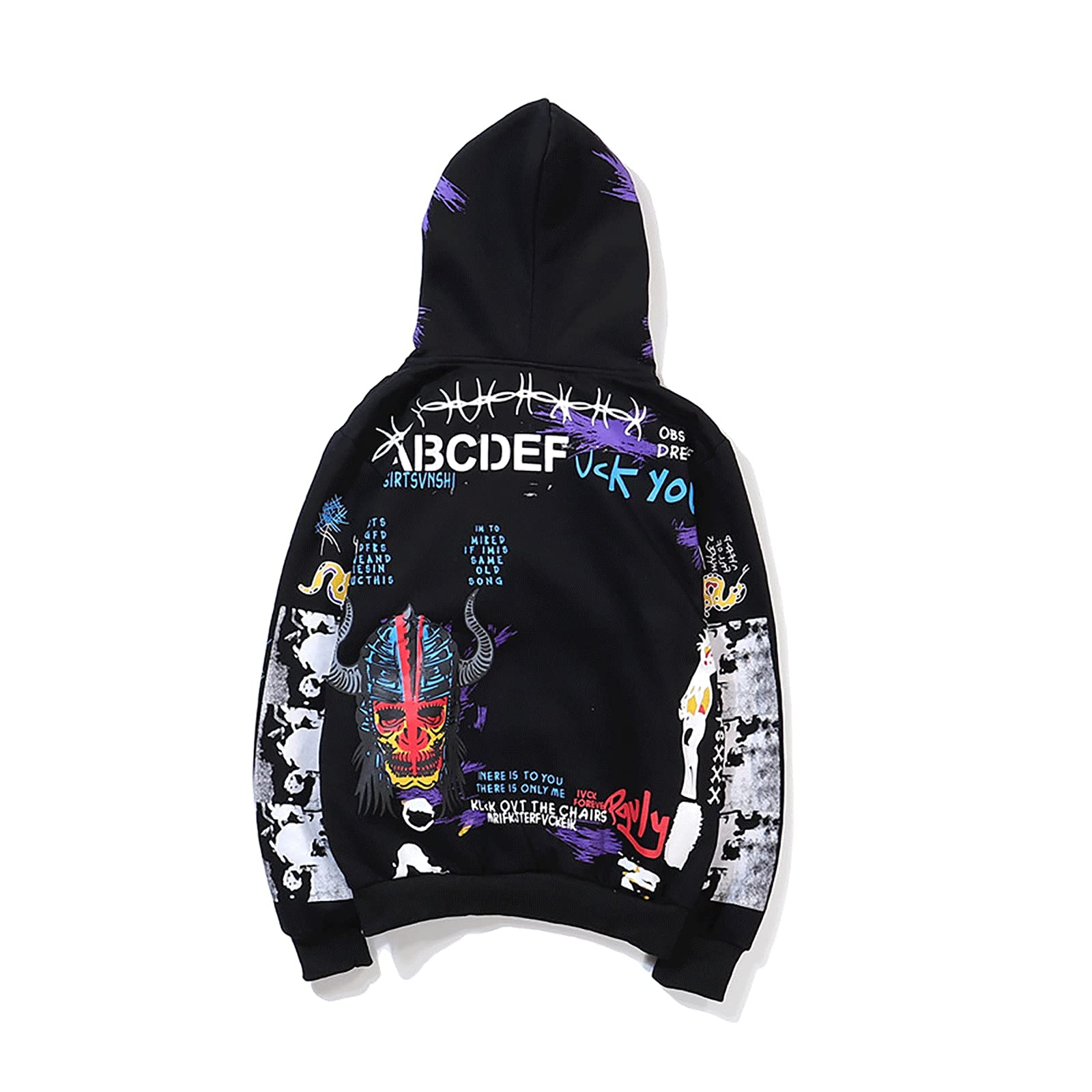 Lightweight Hoodie Long Sweatshirts Pullover Hooded Thin Hoodies 2XL Black