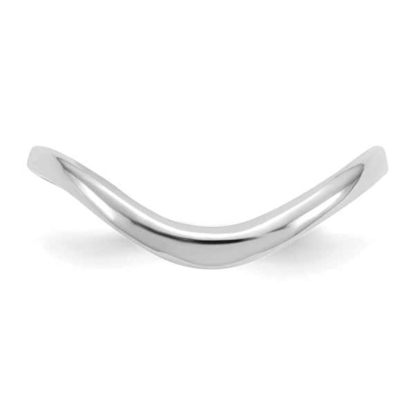 IceCarats 14K White Gold Wave Thumb Statement Ring Size 9
