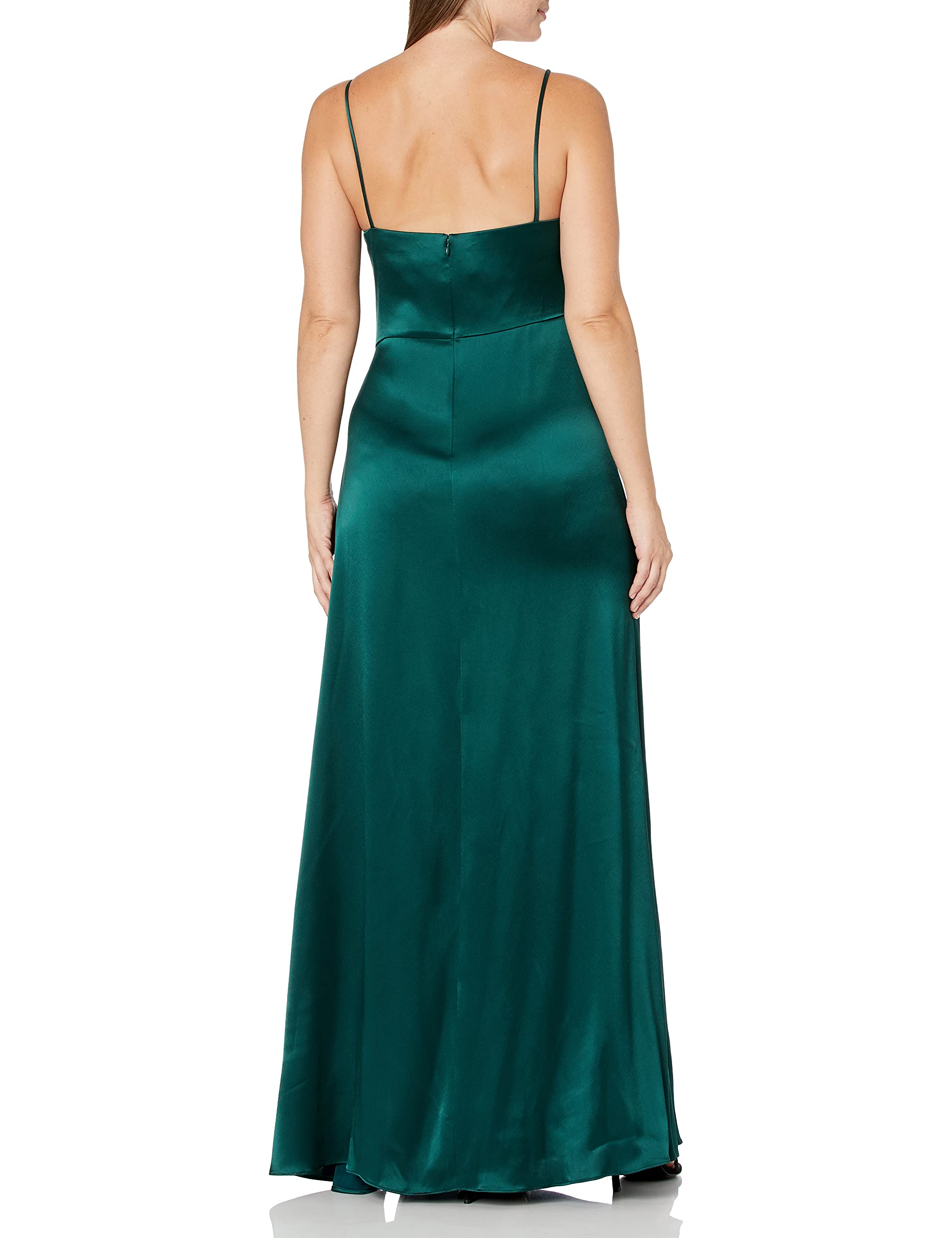 Jill Jill Stuart Women's Satin wrap Gown, Spruce, 14