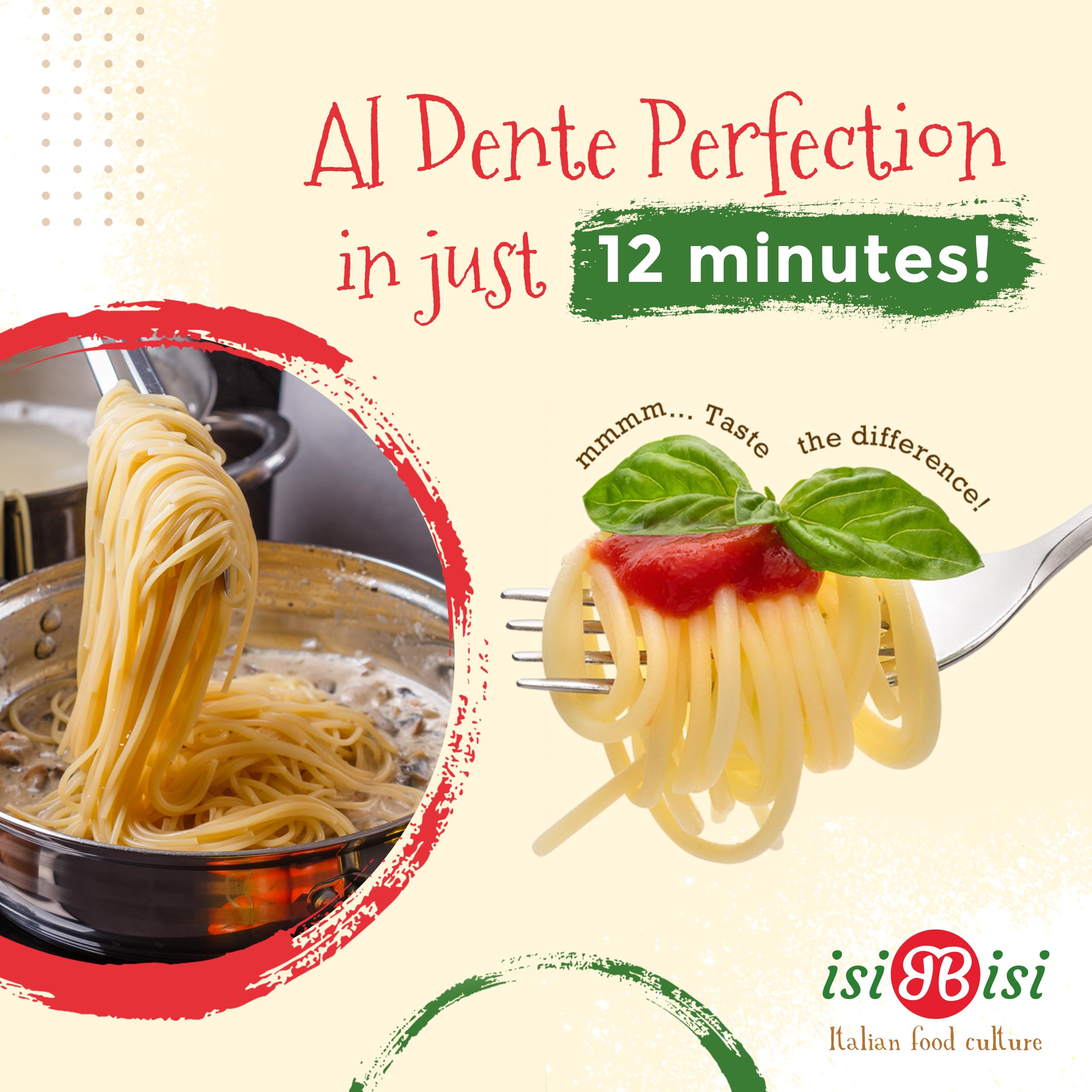 isiBisi Spaghetti Pasta - Organic Pasta Noodles, Authentic Italian Spaghetti - Vegan, Non GMO, Rice and Corn Flour - Made in Italy
