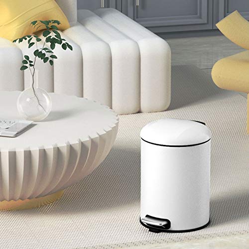 WPYYI Black White Bedroom Marble Trash Can Kitchen Cute Bathroom Bucket Garbage Bin ( Color : D , Size : 12L )