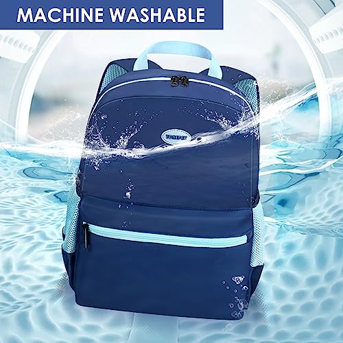 YOREPEK Kids Backpack for Boys, Lightweight School Bookbag for Kids 3-6 Years Old, Preschool Backpack with Breathable Back Design for Toddlers, Kindergarten, Elementary, Early Grade School, Blue