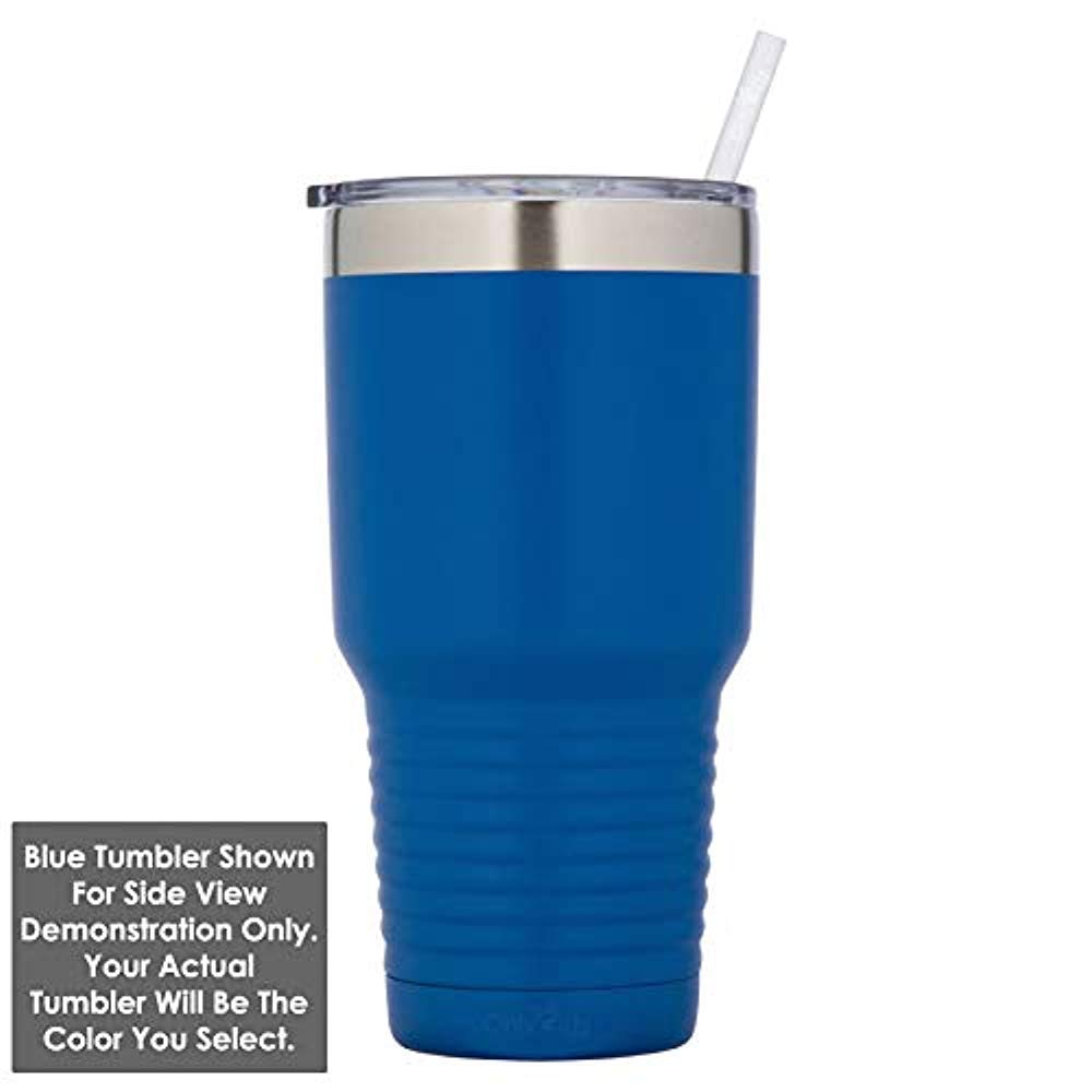 I TURN COFFEE INTO EDUCATION Maroon 30 oz Tumbler With Straw and Slide Top Lid | Stainless Steel Travel Mug | Compare To Yeti Rambler